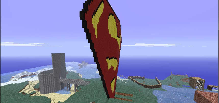 SuperMan logo Minecraft Map