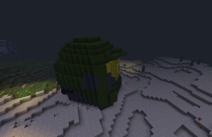3D Masterchief Helmet Minecraft Map