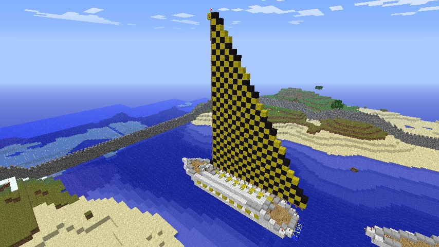 Yellow Sailboat Minecraft Map