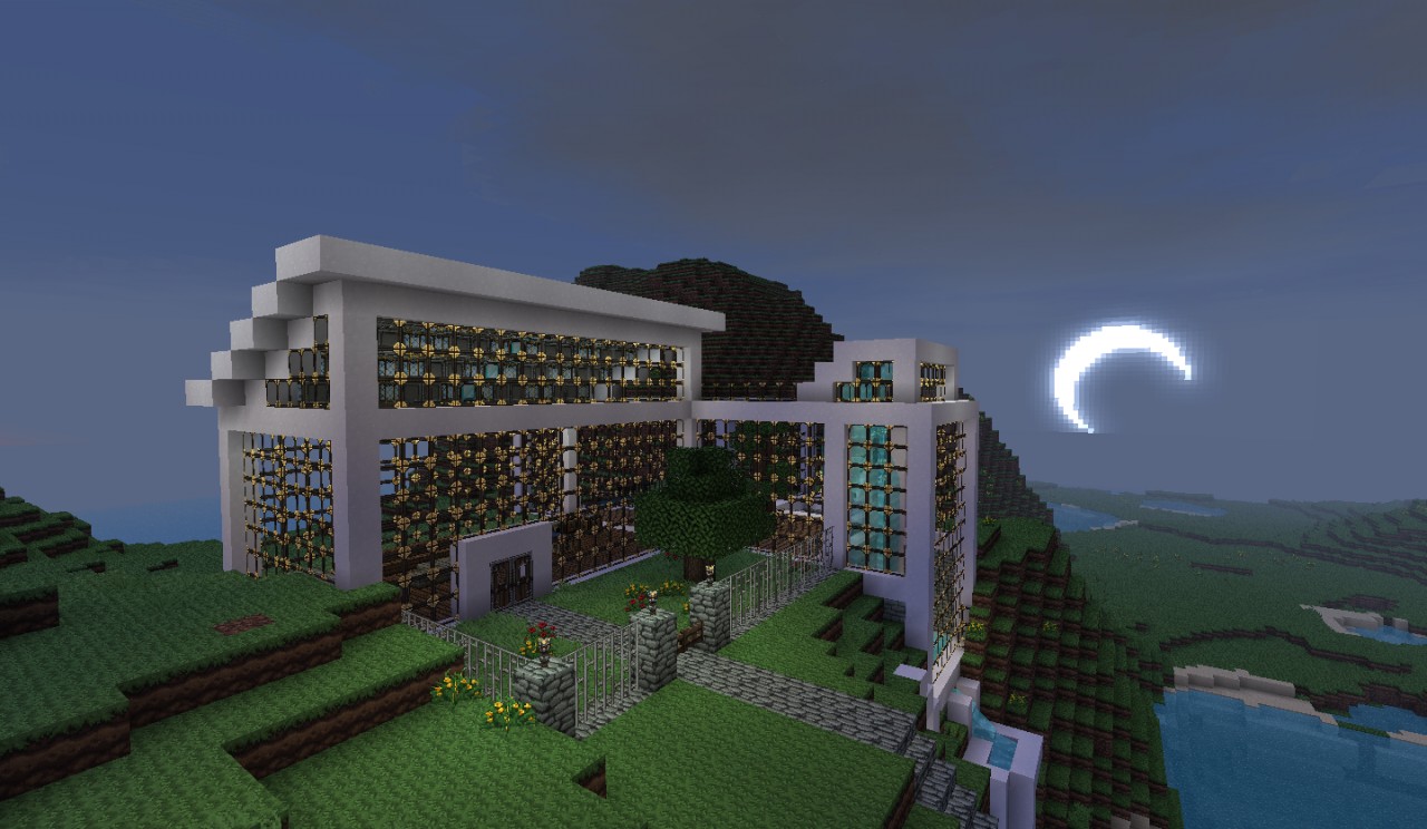 Modern Mountaintop House Minecraft Map