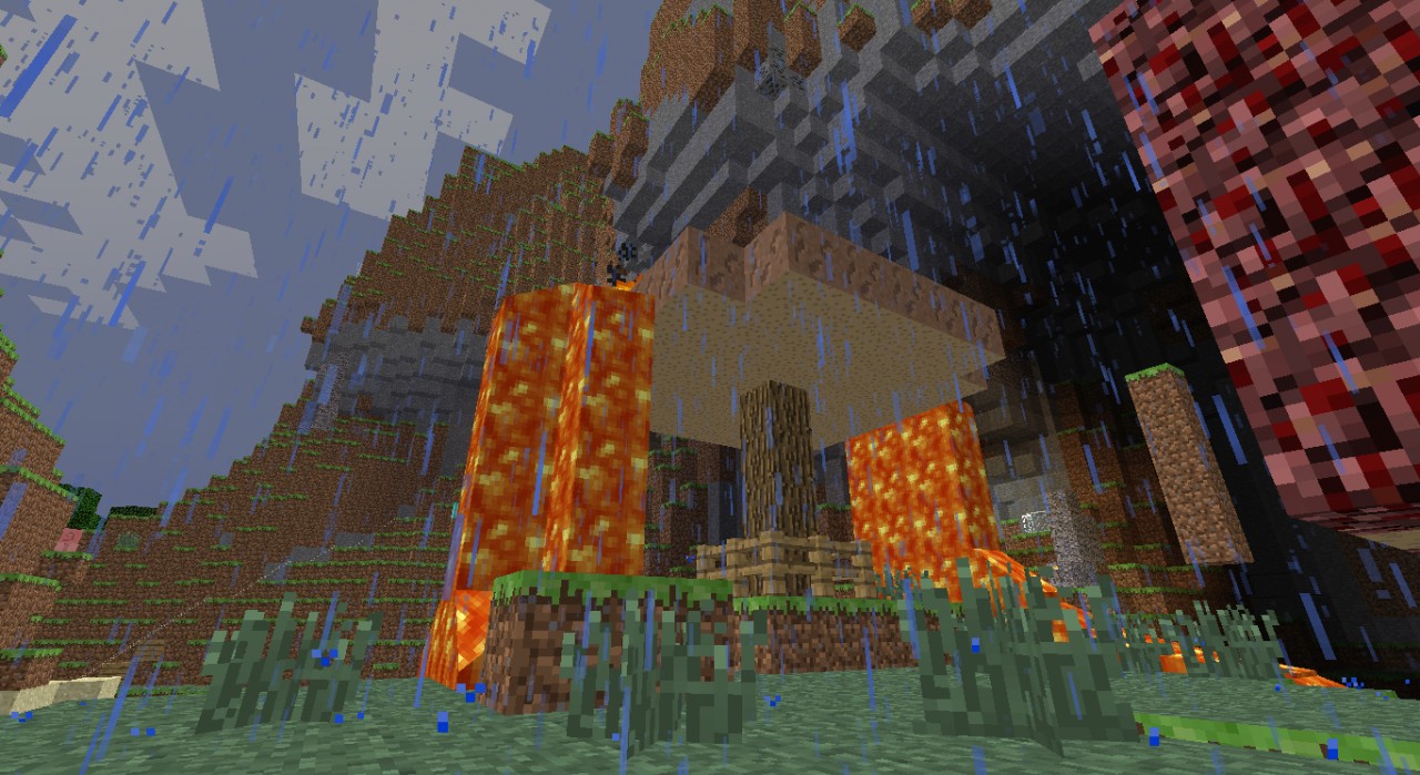 giant nether mushroom & lava tree Minecraft Map