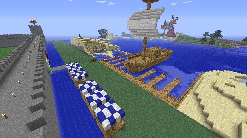 Boat and Harbor Minecraft Map