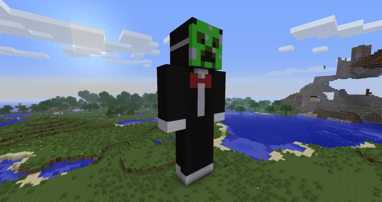 Mysterious man with Creeper Mask Minecraft Map