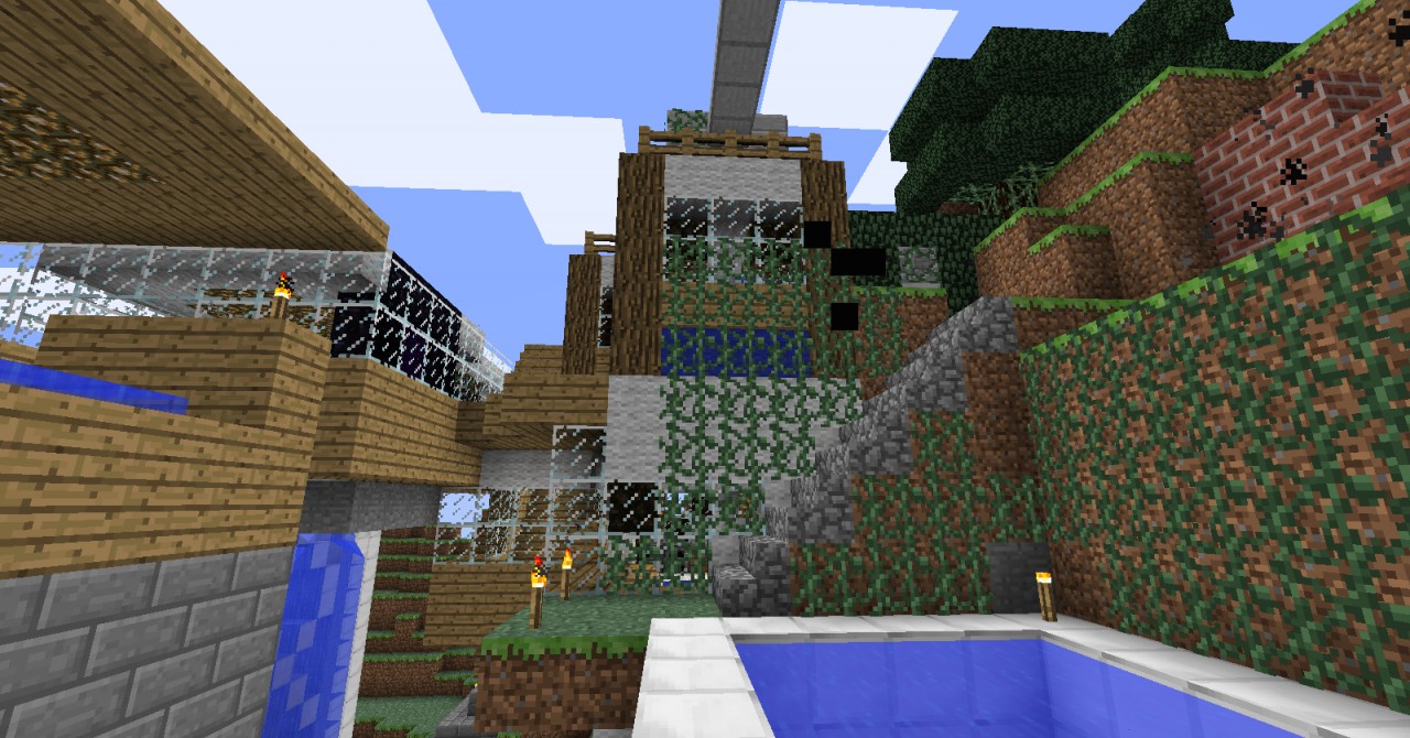 Hillside house 1.8 Made by: Vashieboy12349 Minecraft Map