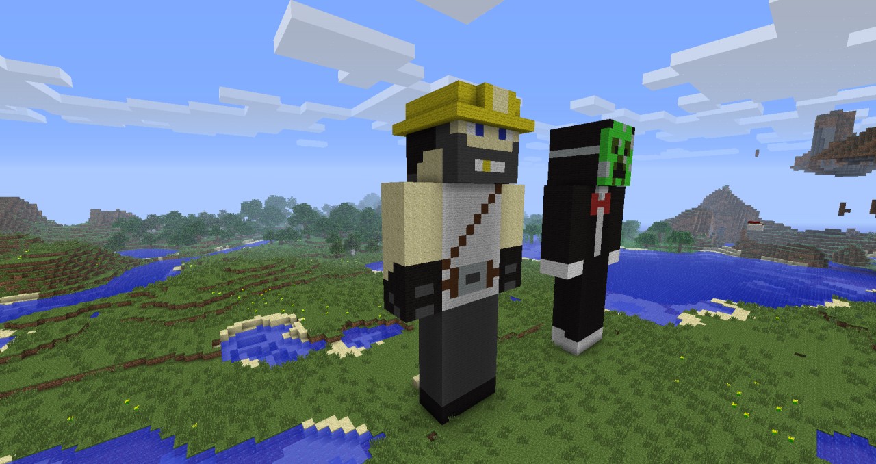 Miner Statue + Skin Link Minecraft Map