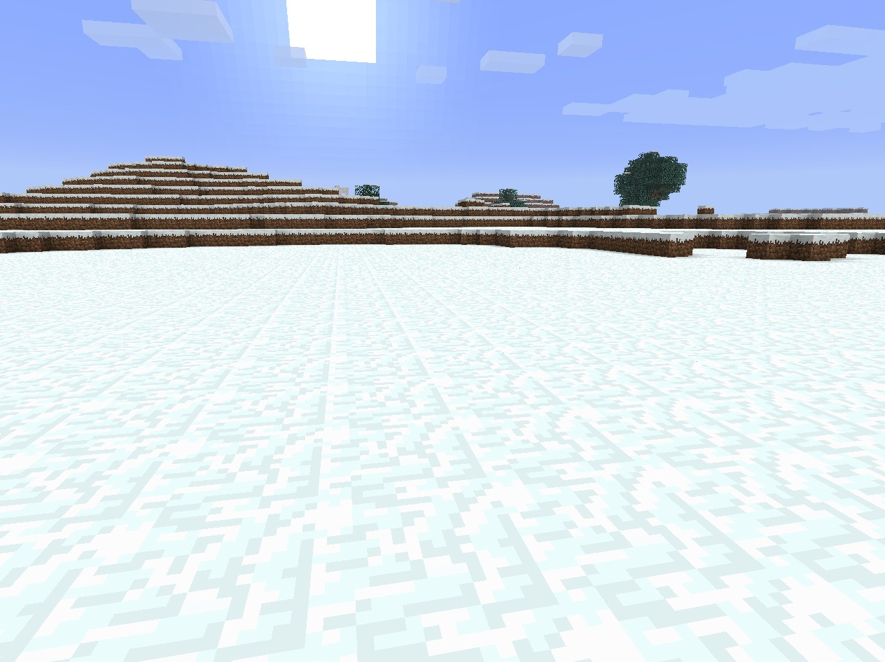 If you like flat snow areas read now Minecraft Map