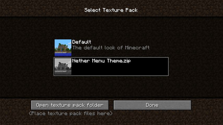 Minecraft Custom Menu Theme: Nether(Hell) Minecraft Texture Pack