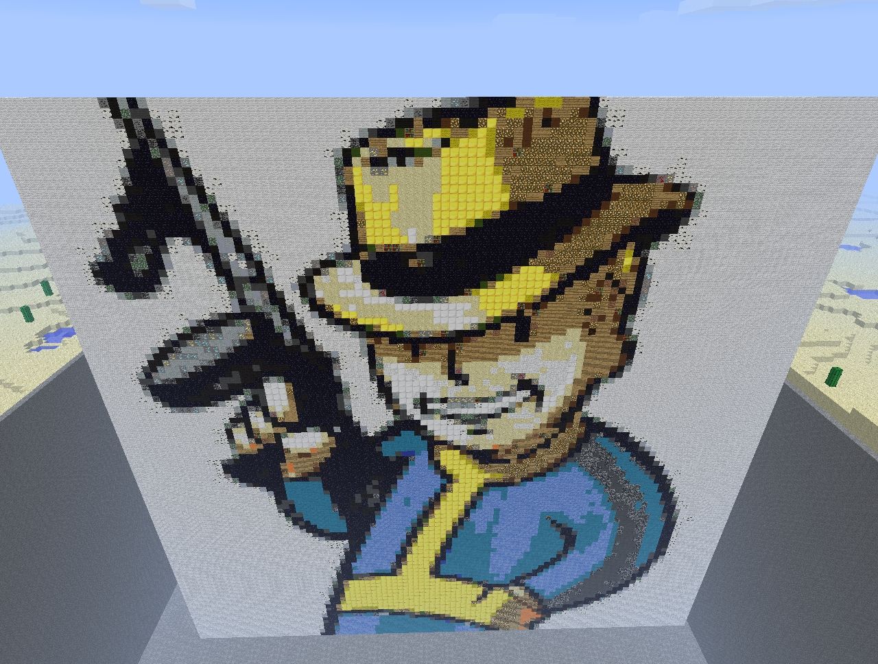 Mega Pixelart Fallout Vault Boy Minecraft Map