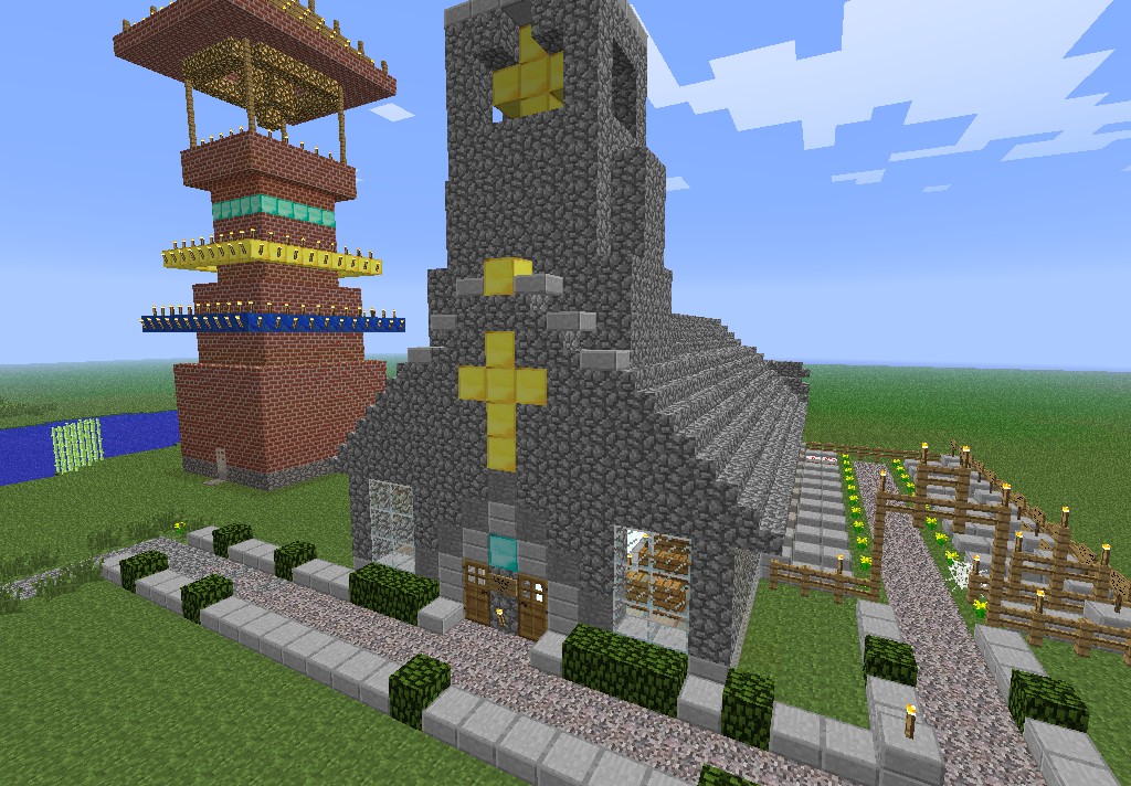 Epic Bridge (Well, a town now tbh :L) Minecraft Map