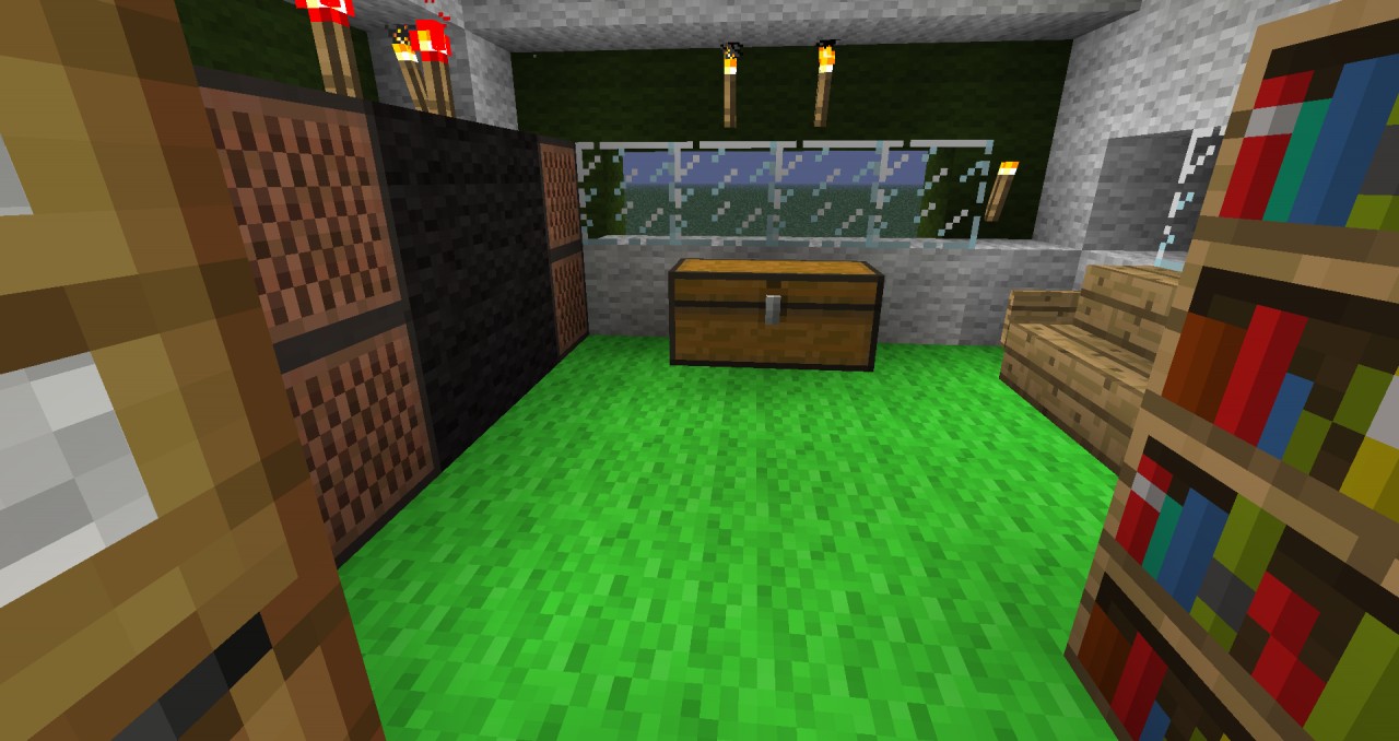 Modern 3-cubed house Minecraft Map