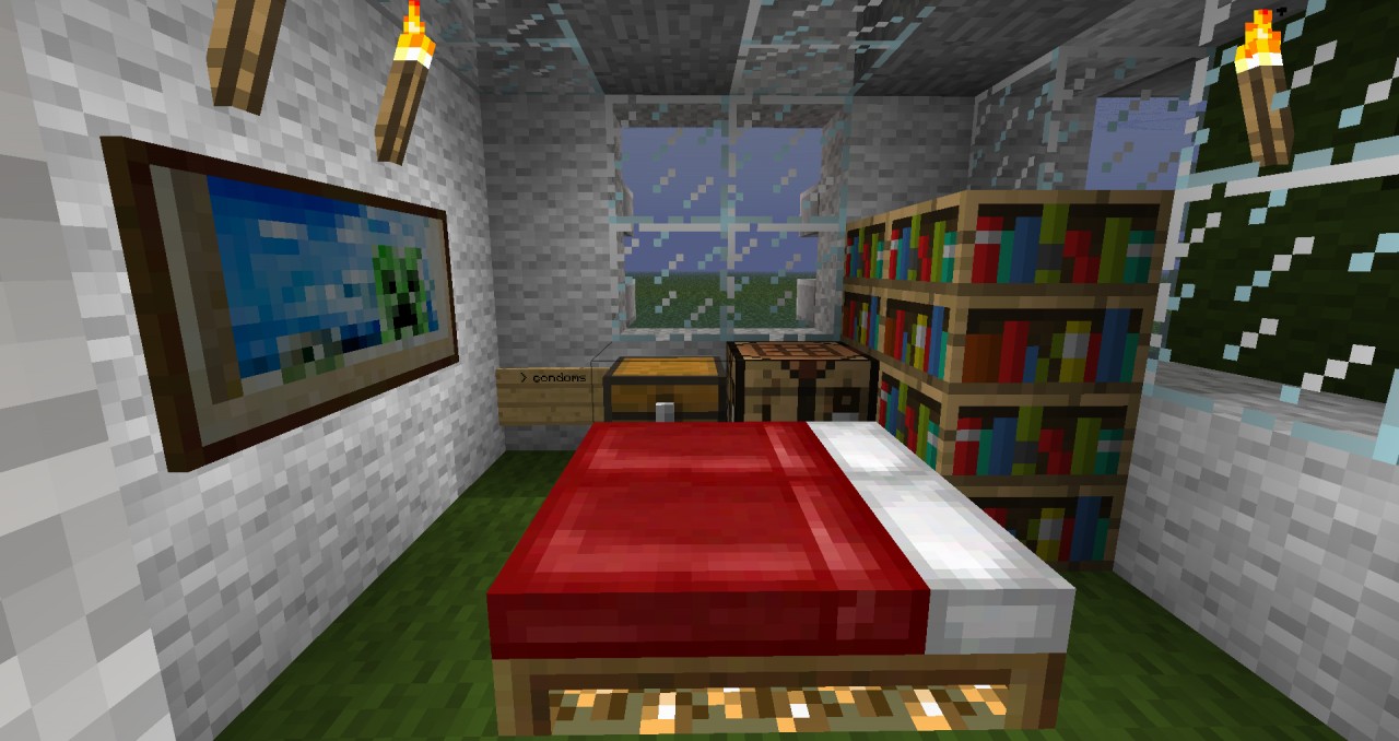 Modern 3-cubed house Minecraft Map