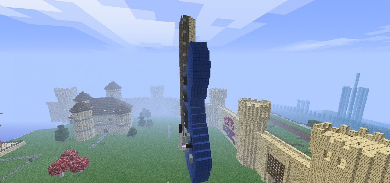 Giant Guitar!! (half, standing) Minecraft Map