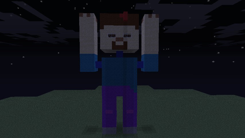 Steve Holding Up Castle Minecraft Map