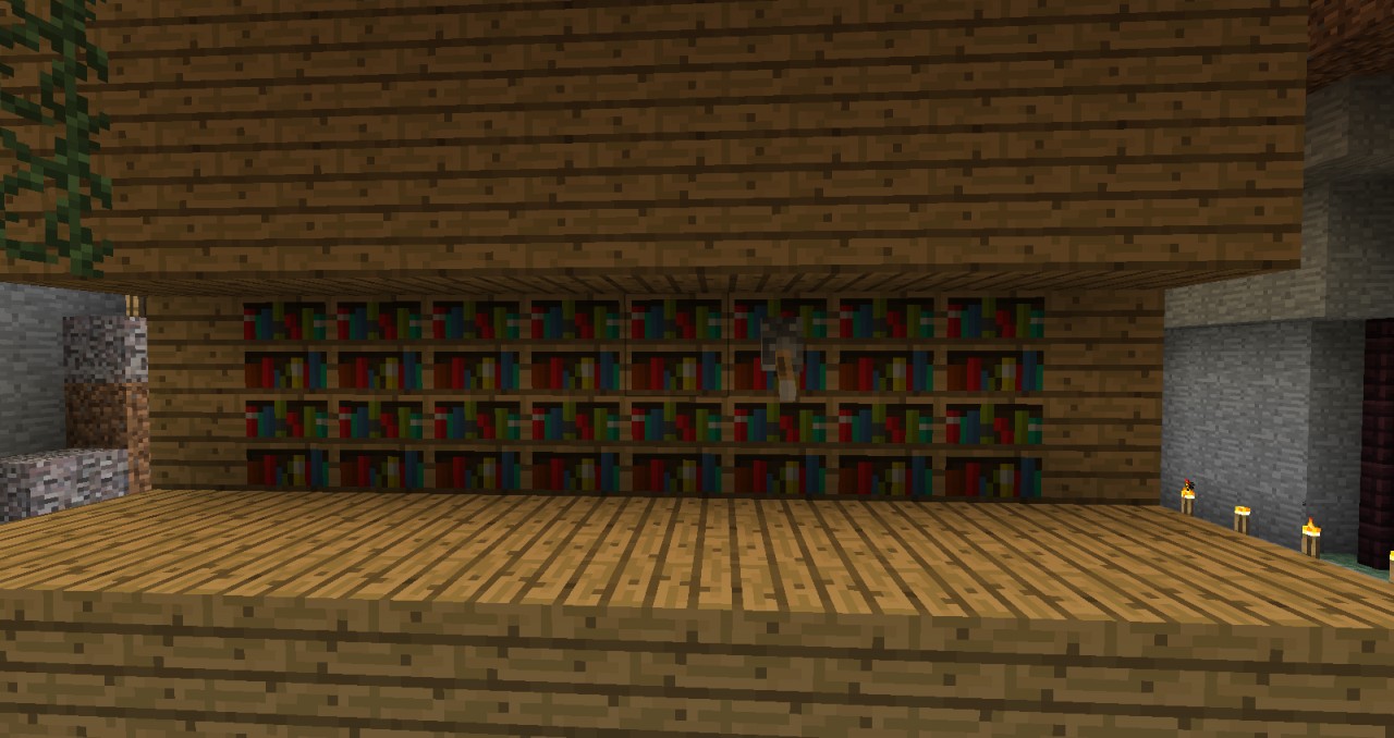 Piston Bookcase Minecraft Map