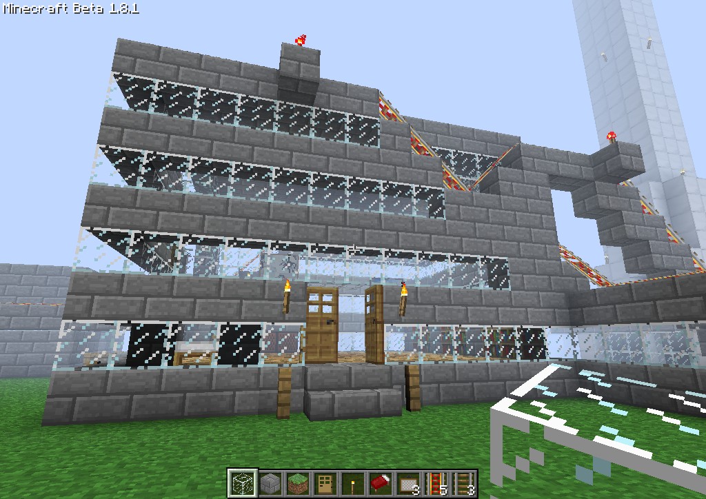 home with rail attachment Minecraft Map
