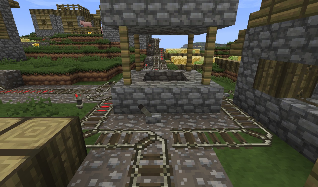 Minetrack through NPC village! (Customizable) Minecraft Map