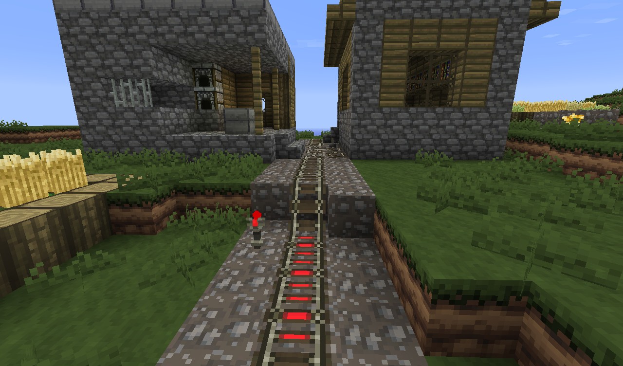 Minetrack through NPC village! (Customizable) Minecraft Map