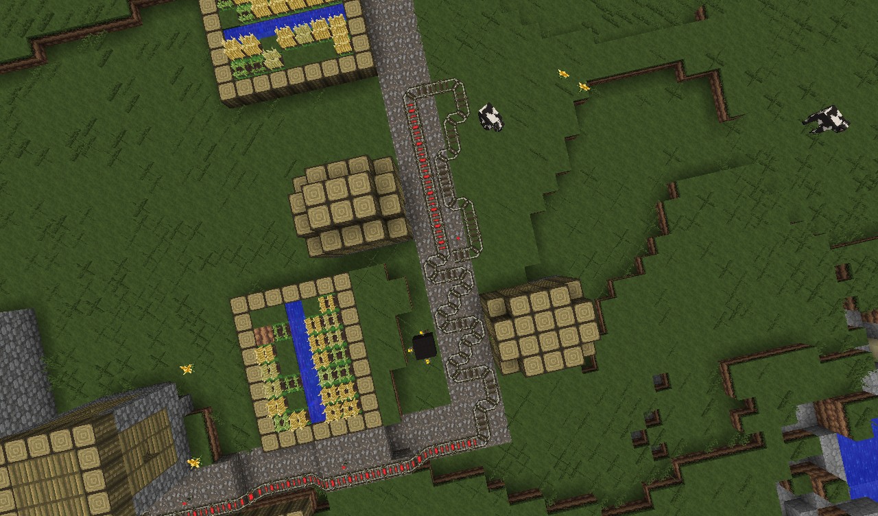 Minetrack through NPC village! (Customizable) Minecraft Map