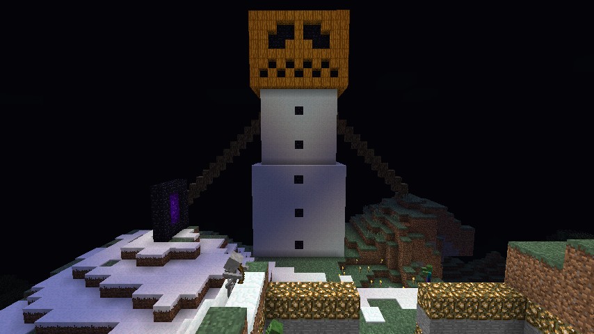 Huge Snow Golem Minecraft Map