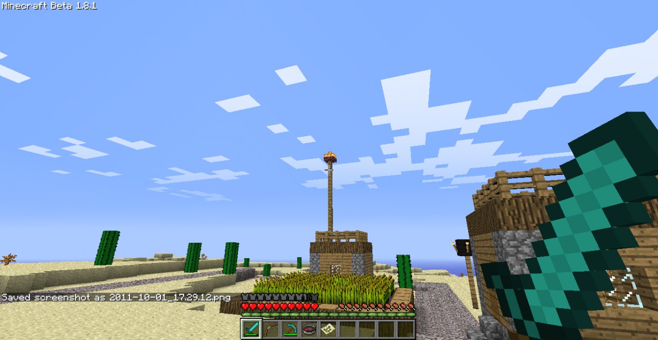 Glowstone Netherrack tower MK I Minecraft Map