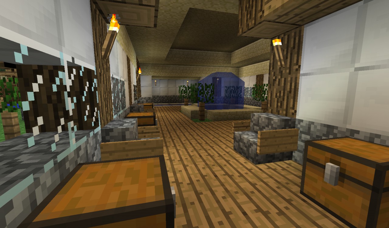 Asian Style Bath House Minecraft Map