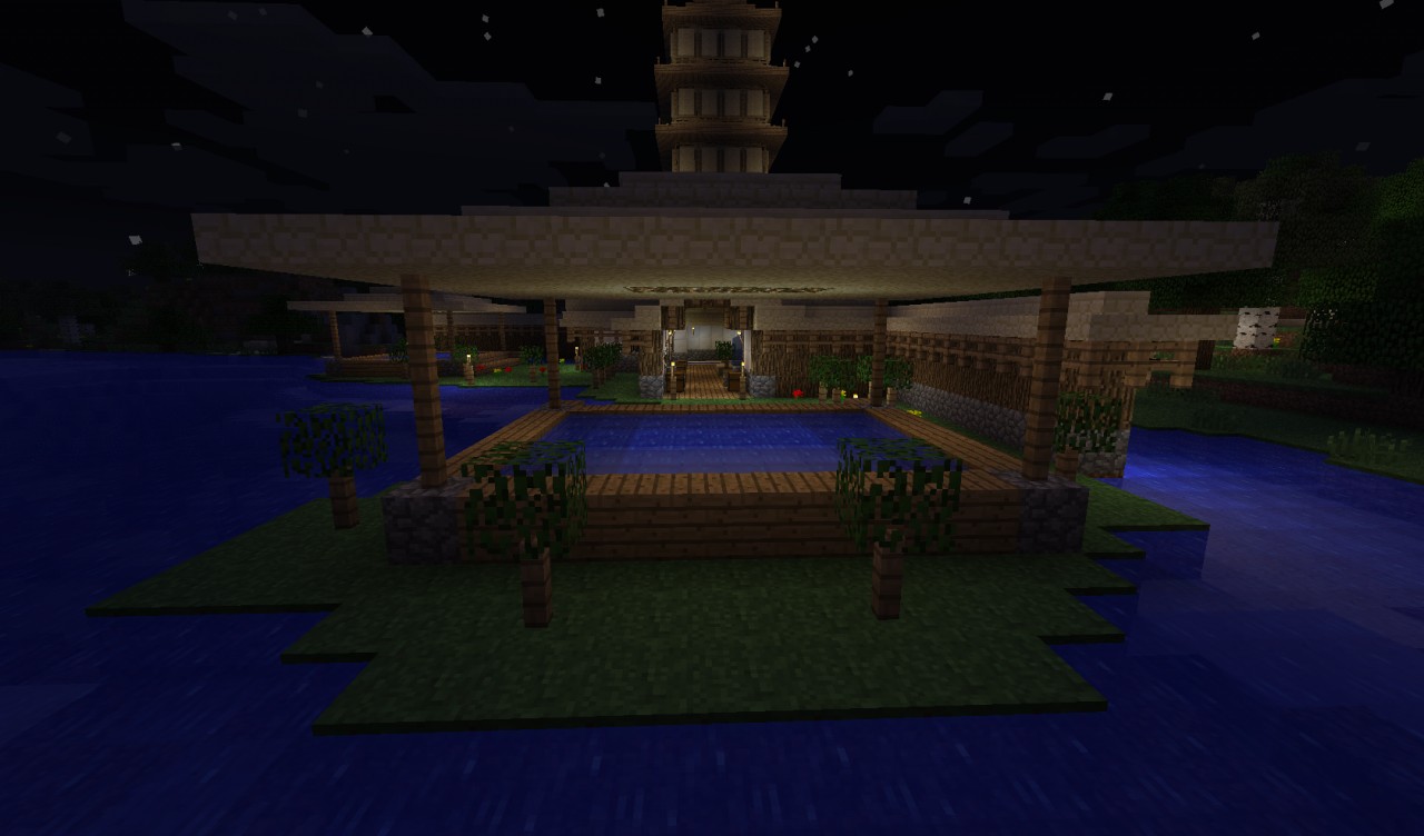 Asian Style Bath House Minecraft Map