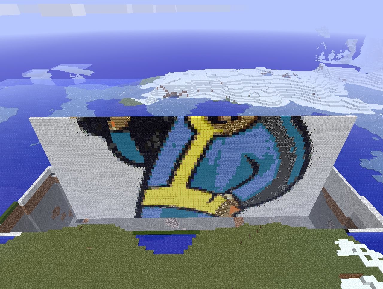 Mega Pixelart Fallout Vault Boy Minecraft Map