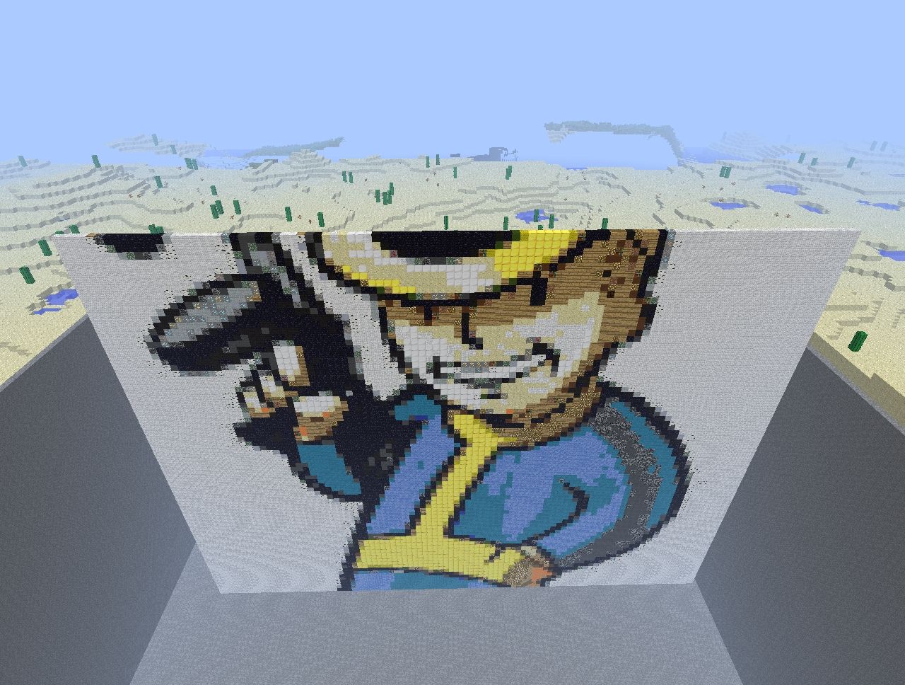 Mega Pixelart Fallout Vault Boy Minecraft Map