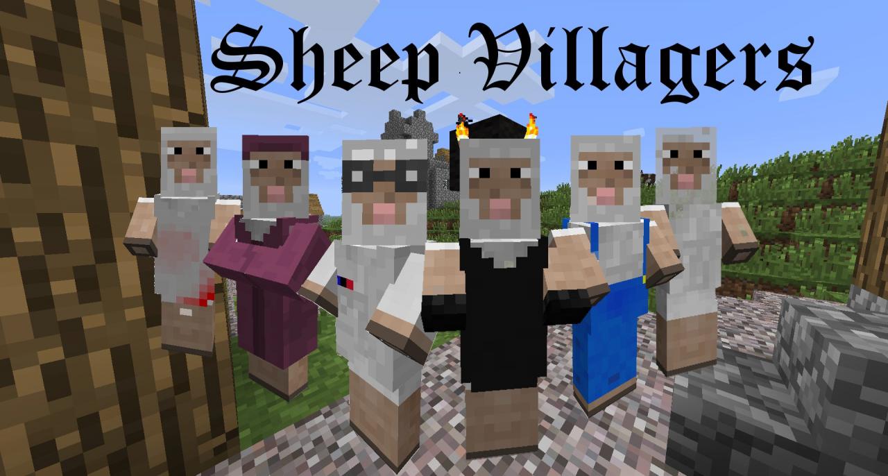 Sheep Villagers Minecraft Texture Pack