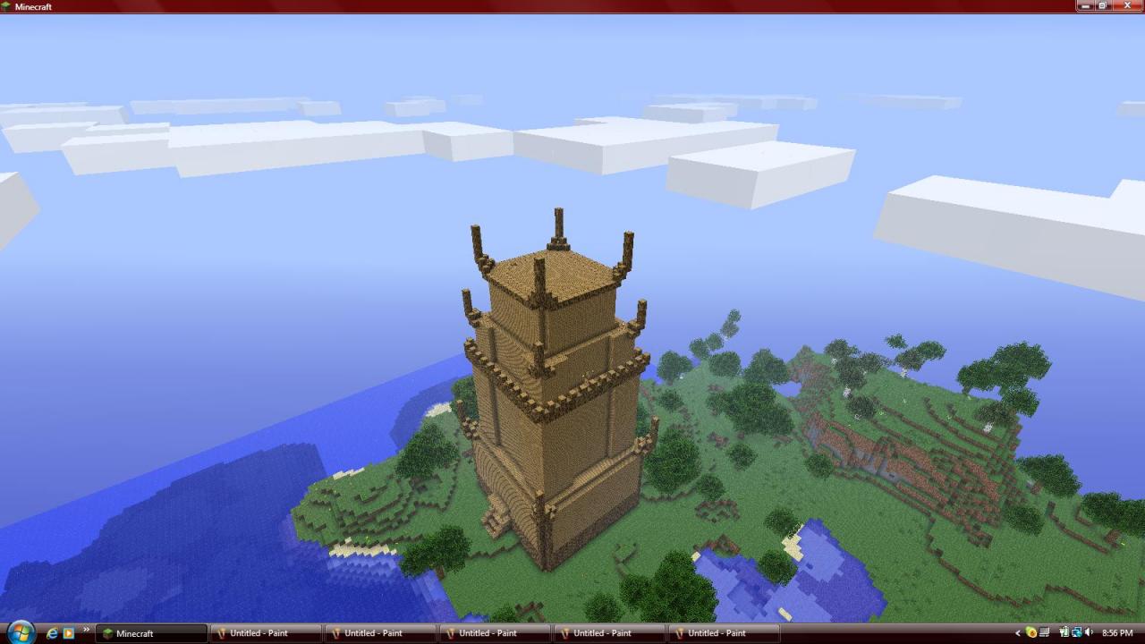 Wooden temple (survival) Minecraft Map