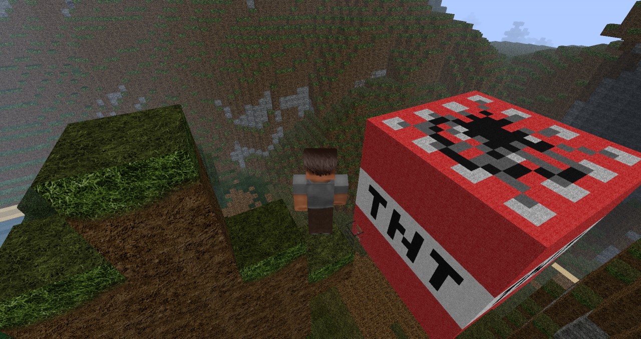 Giant TNT Block + Pointless Button Minecraft Map