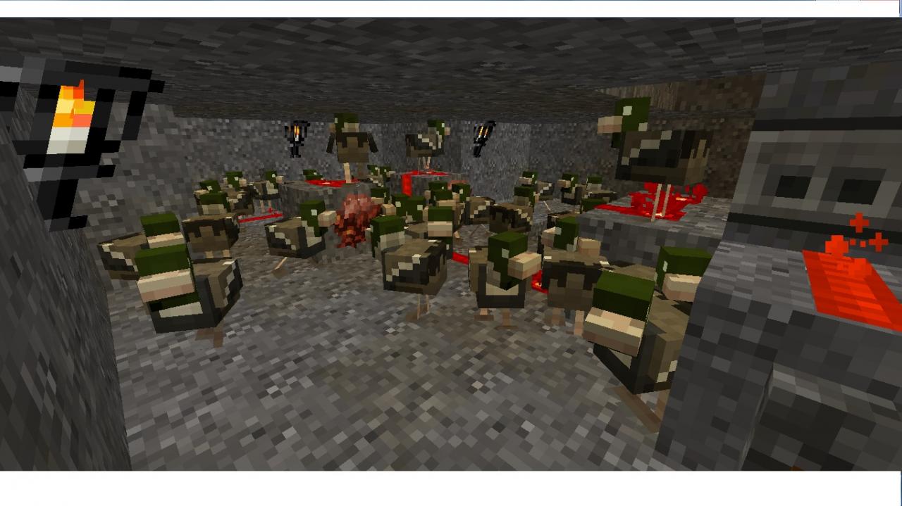 Chicken army dispenser Minecraft Map