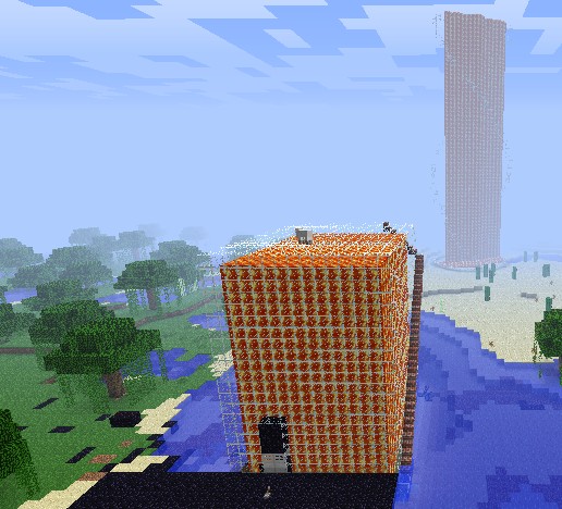 Lava tower and Lava double helix Minecraft Map