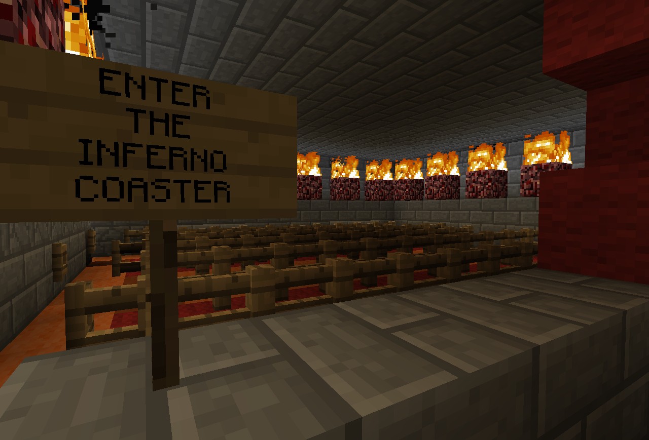 Inferno Roller Coaster Minecraft Map