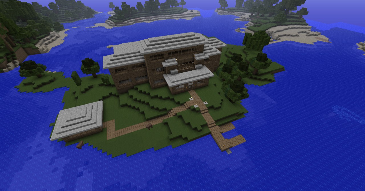 House on an island Minecraft Map