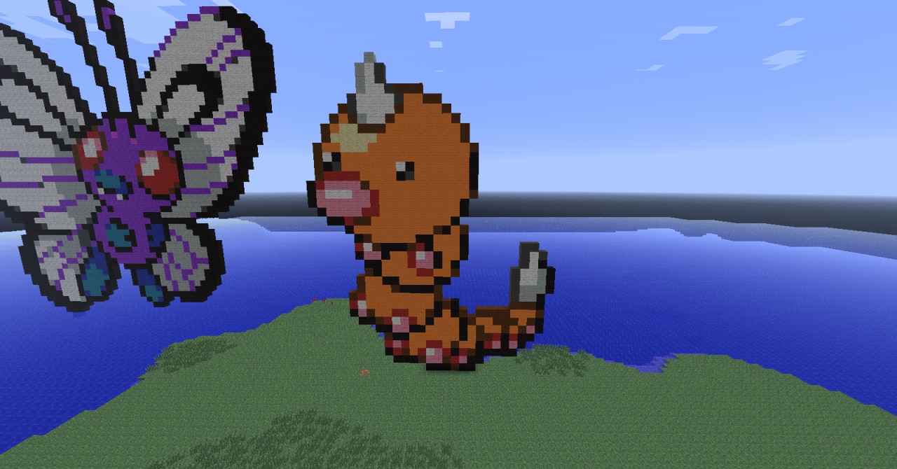 Weedle Pixel Art Minecraft Map