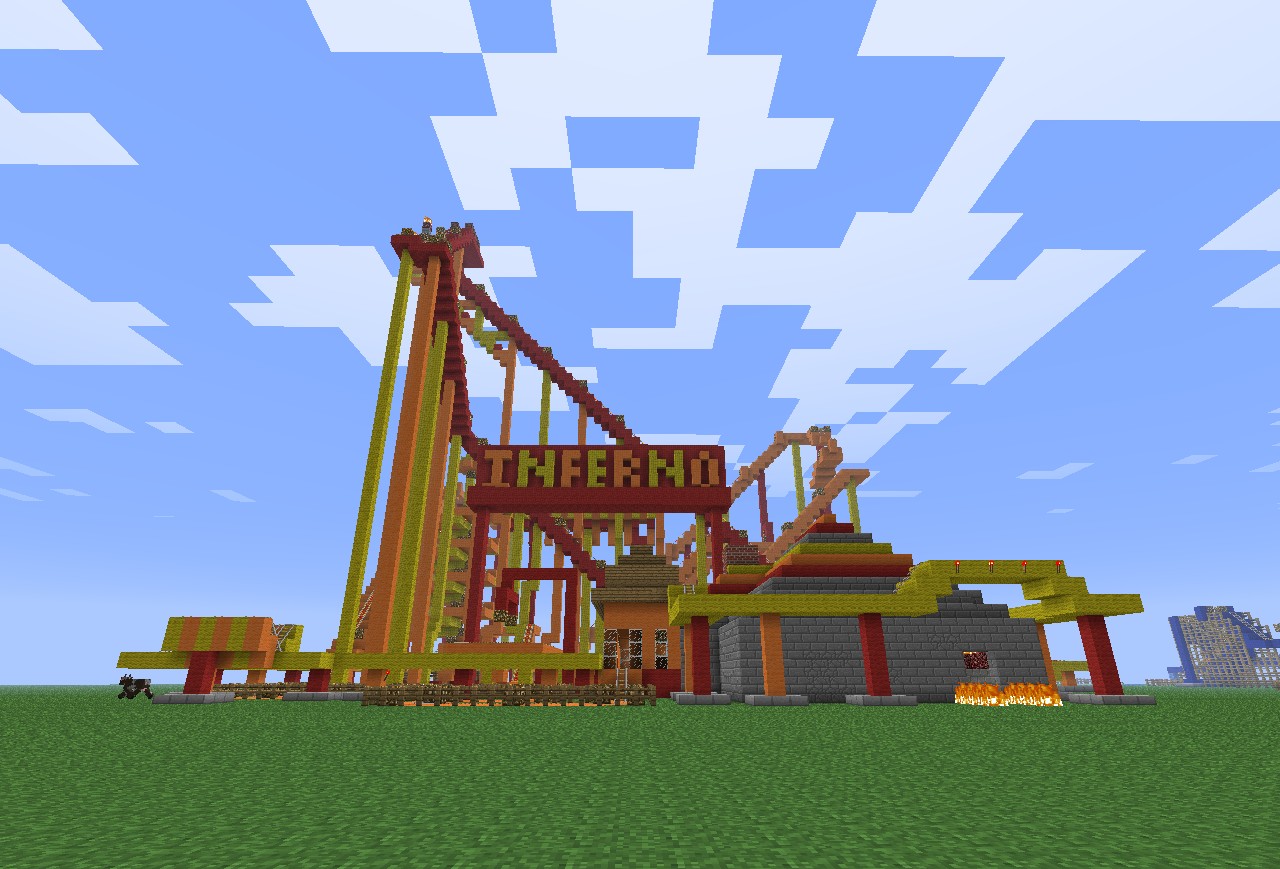 Inferno Roller Coaster Minecraft Map