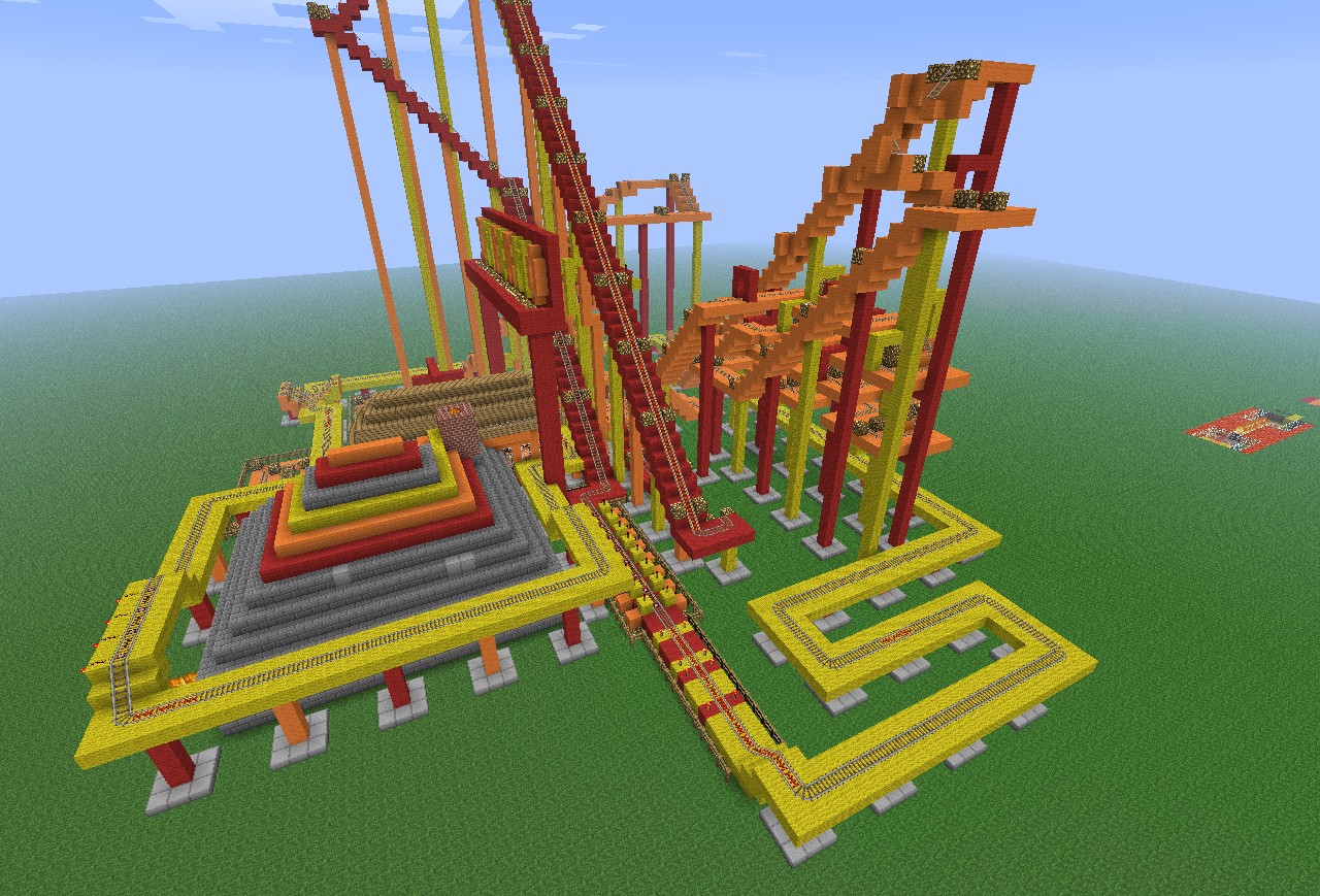 Inferno Roller Coaster Minecraft Map
