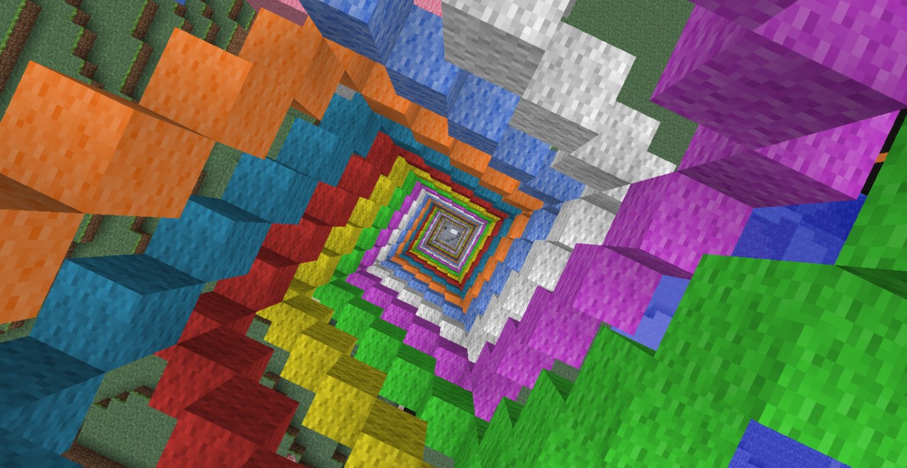 Huge Color Spiral Minecraft Map