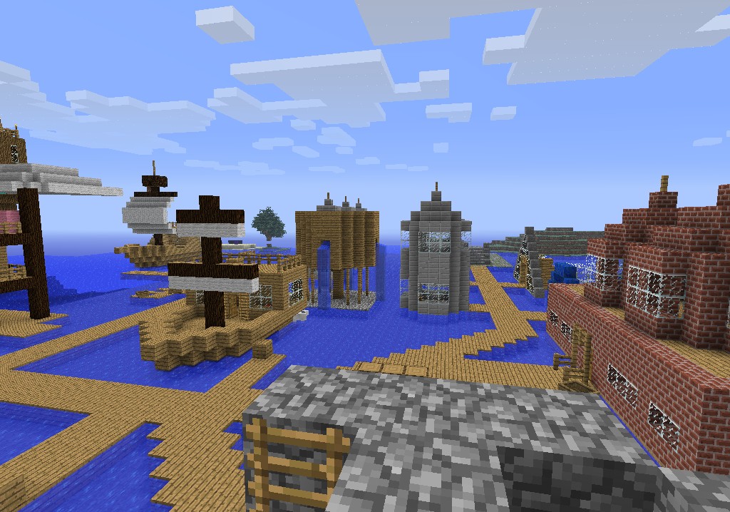 the floating port of plymith Minecraft Map