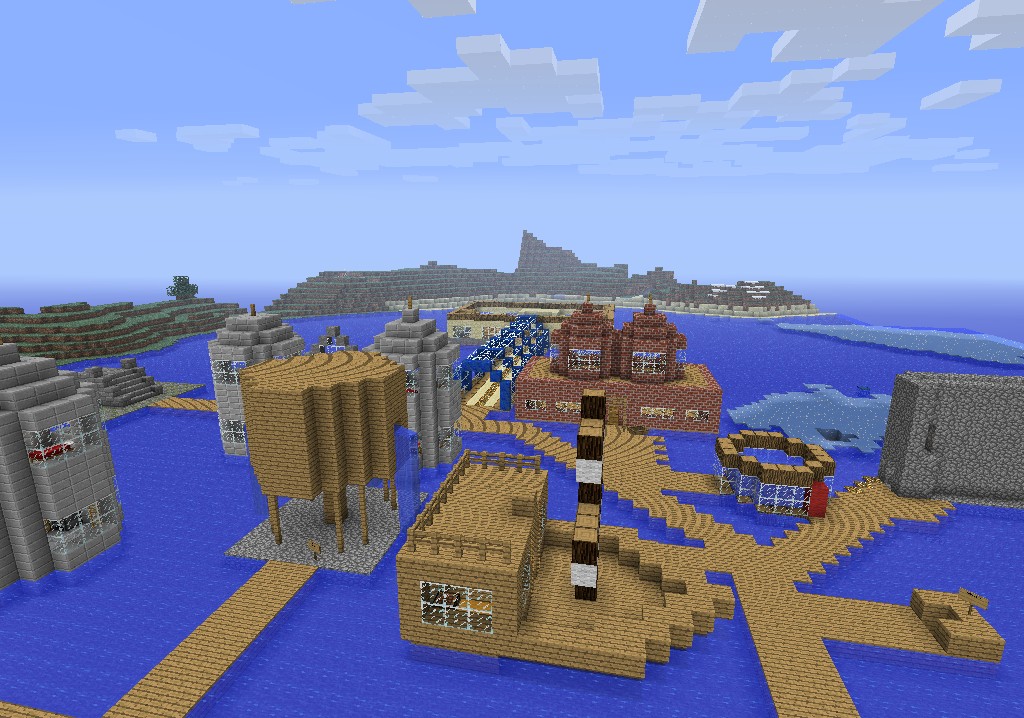 the floating port of plymith Minecraft Map