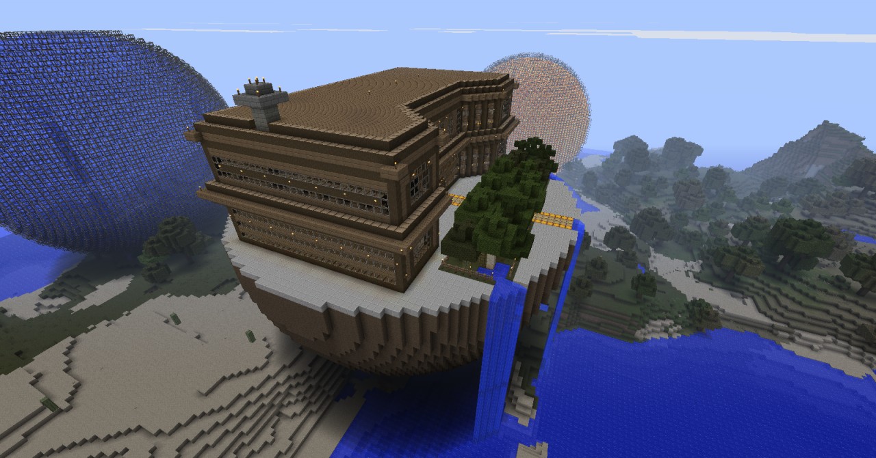 Floating Mini mansion / Villa Minecraft Map