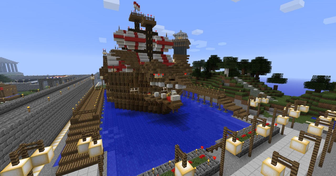 The RED DRAGON ship Minecraft Map