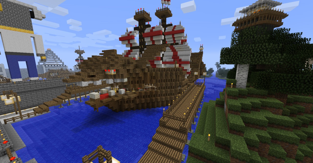 The RED DRAGON ship Minecraft Map