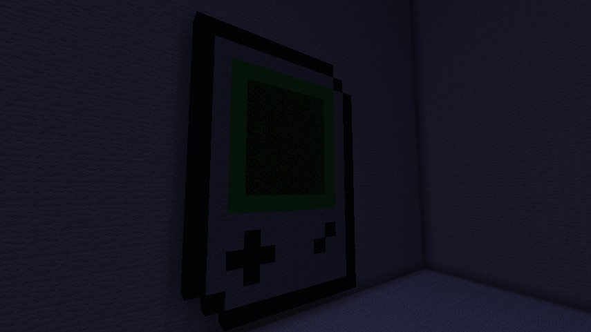 old gameboy pixel art Minecraft Map