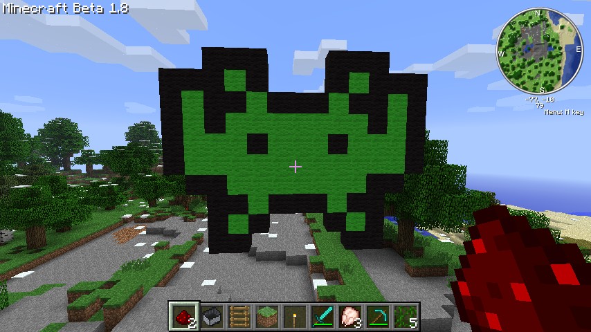 space invader Minecraft Map