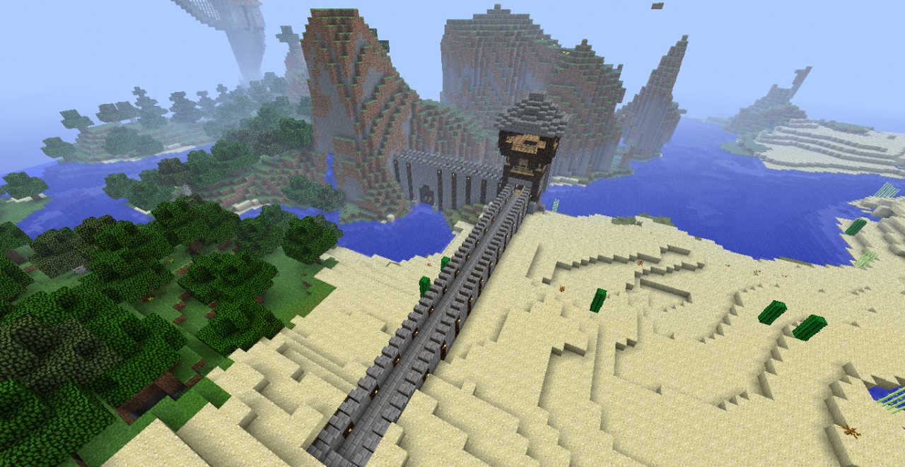 Mountainous River Wall Minecraft Map