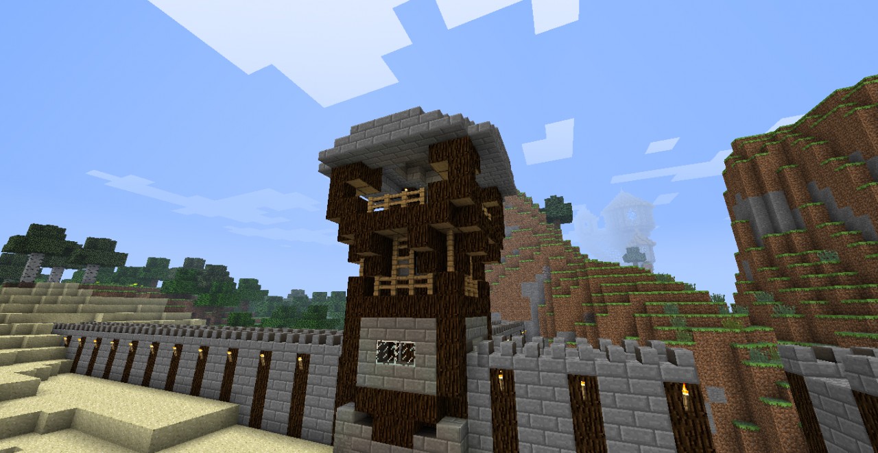 Mountainous River Wall Minecraft Map