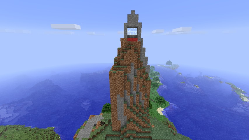mountain cliff with penthouse Minecraft Map