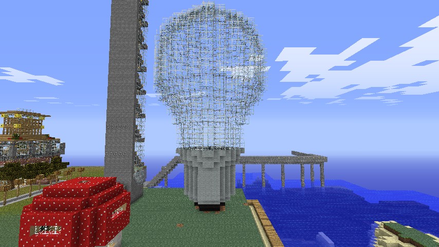 Giant Glass Light Bulb Minecraft Map
